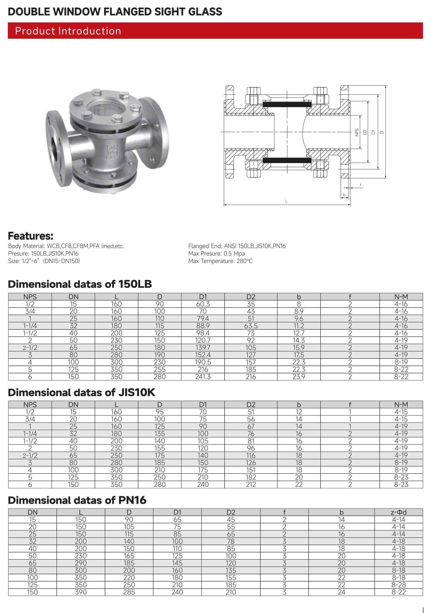 DOUBLE WINDOW FLANGED SIGHT GLASS | SIGHT GLASS